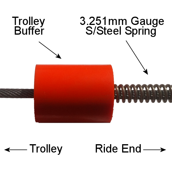 Zip Wire Brake – 3.0m HD Spring for 12mm – Zipwires UK – Garden Zipwires