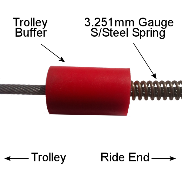 Zip Wire Brake – Spring 1.5m HD For 10mm – Zipwires UK – Garden Zipwires